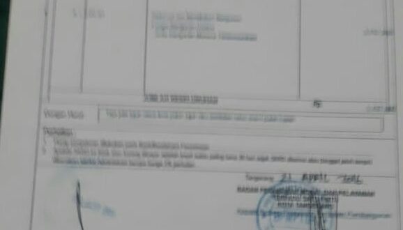 Bongkar SKRD Tower PT. TBG Tahun 2016 di DPMPTSP Kota Tangerang ...